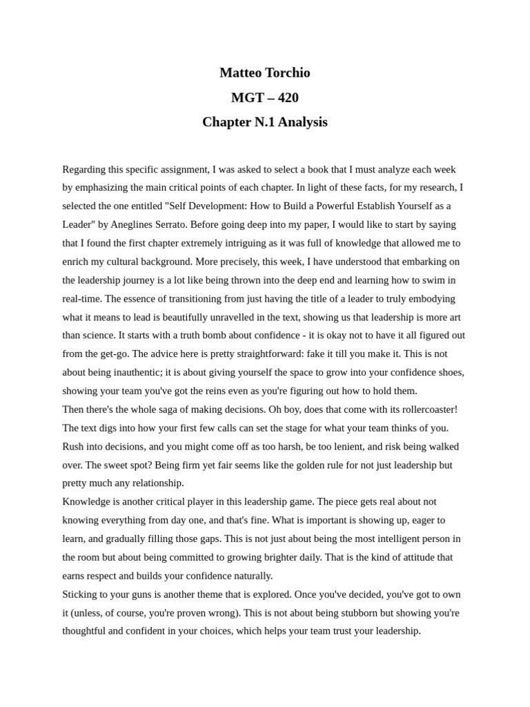 Chapter N.1 Analysis | PDF