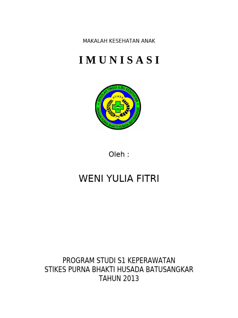 makalah imunisasi weni yulia fitri | PDF