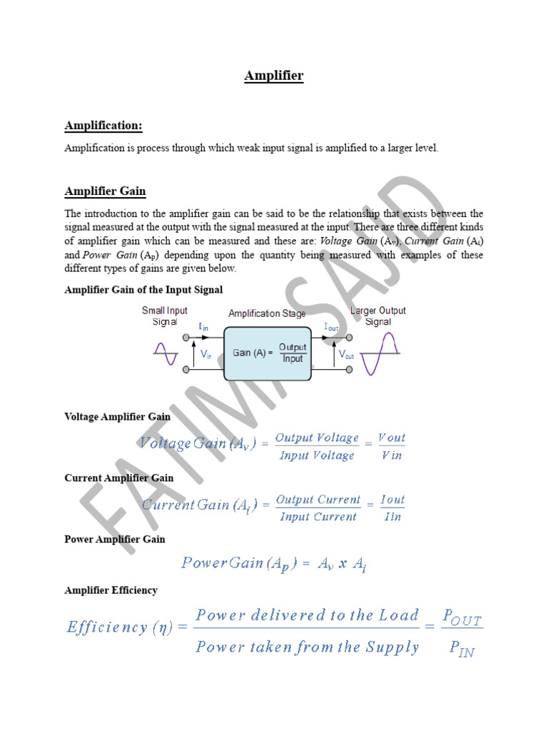 Amplifiers | PDF | Amplifier | Bipolar Junction Transistor