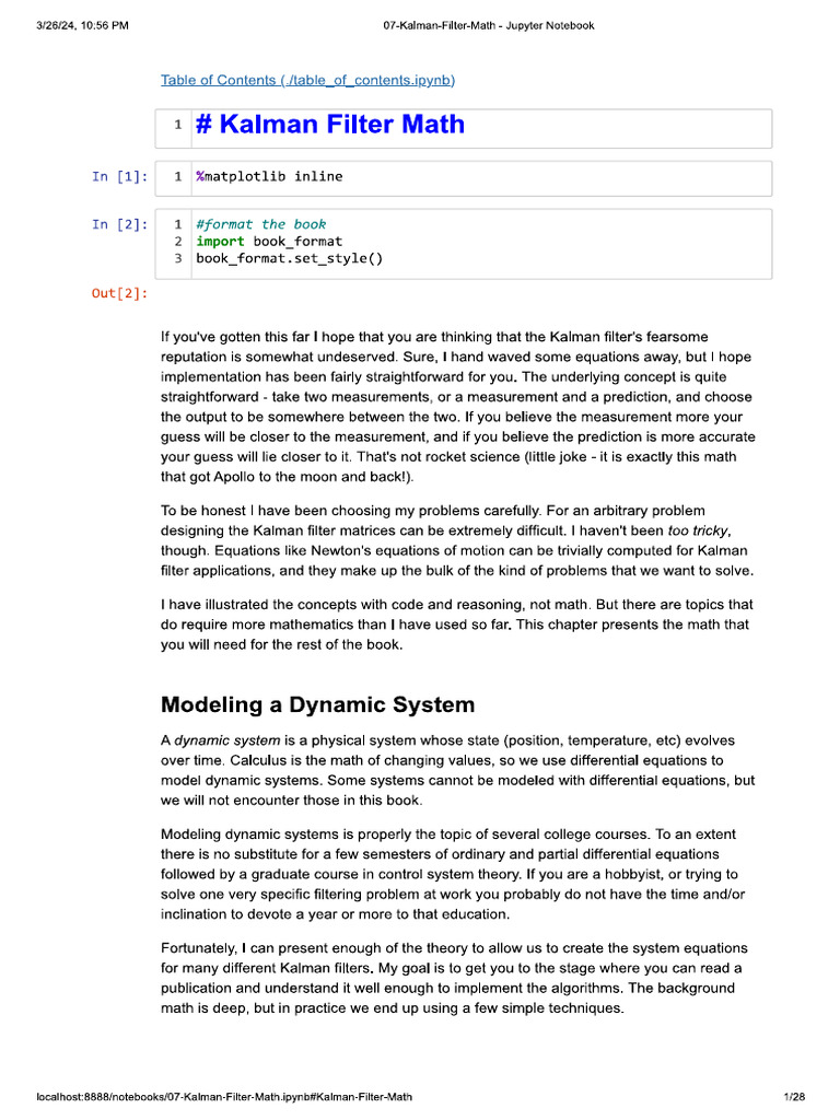 07 Kalman Filter Math | PDF