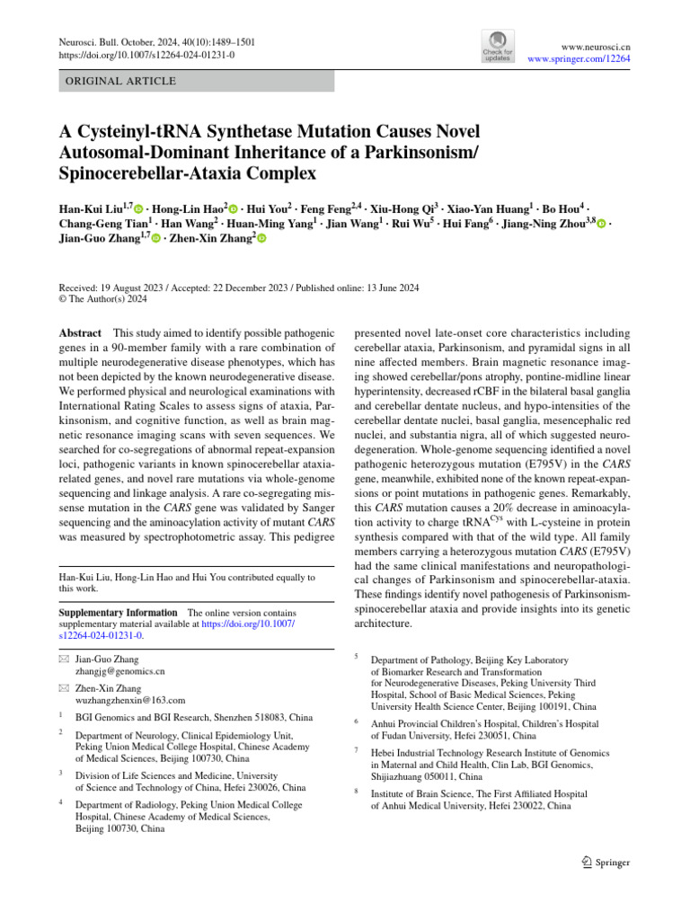 Genetics paper | PDF | Mutation | Cerebellum