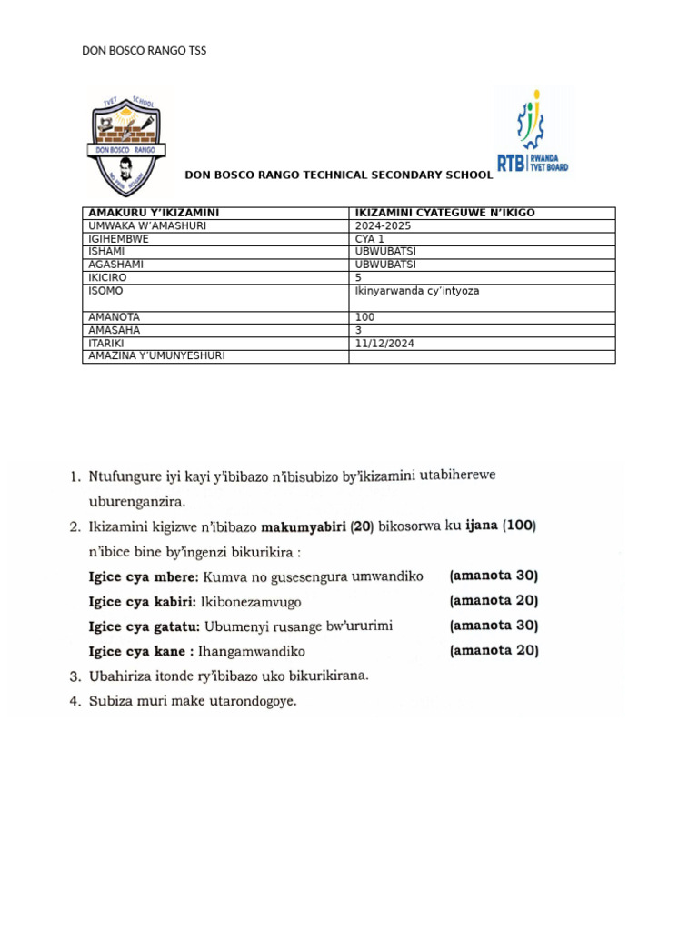 L5 BDC Ikiny Exam | PDF