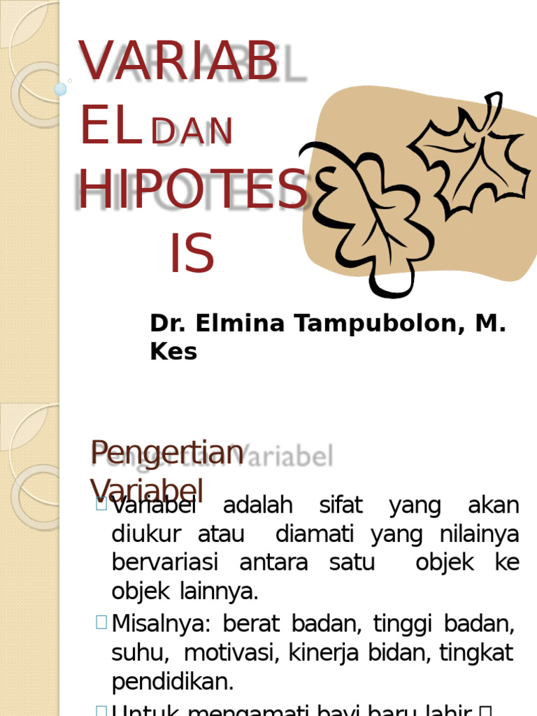 variabel-dan-hipotesis_ | PDF
