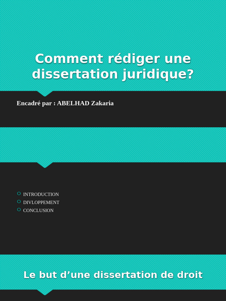Comment Rédiger Une Dissertation Juridique - Copie (1) | PDF | Sujet ...