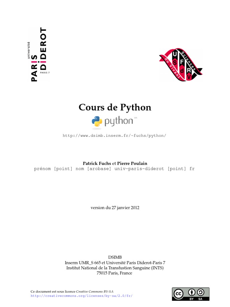 Cours Python | PDF | Structure de contrôle | Python (Langage de programmation)