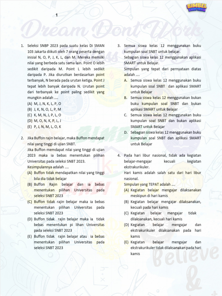 TPS - Penalaran Umum - 001 | PDF