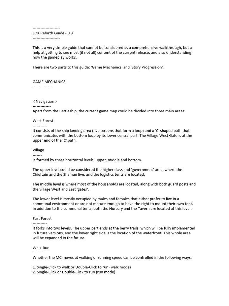 LOK Rebirth Guide - v0.3 | PDF | Lust