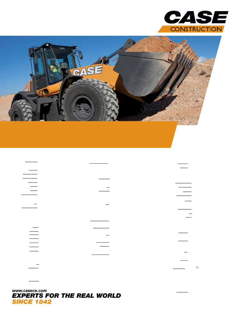 821F Wheel Loader Spec Sheet MH | PDF | Brake | Horsepower