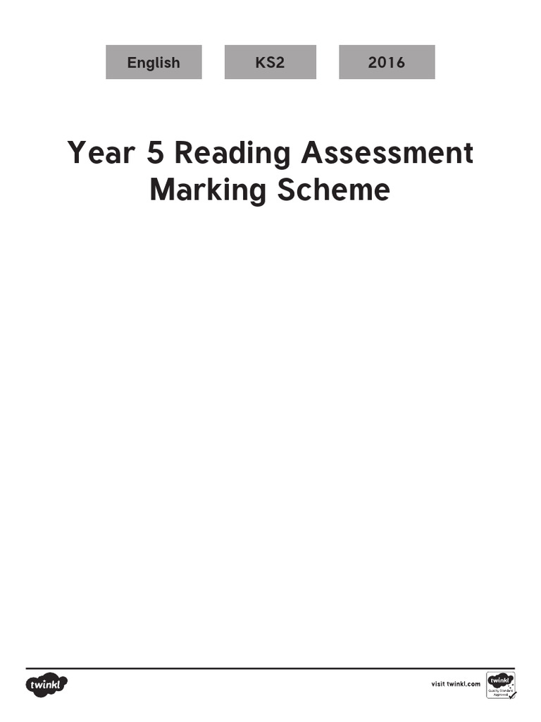 Term 2 Reading Assessment Booklet Marking Scheme | PDF | Information ...