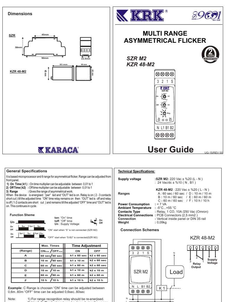 KRK Karaca Timer Szrm2 60010 | PDF | Electrical Components | Materials Science