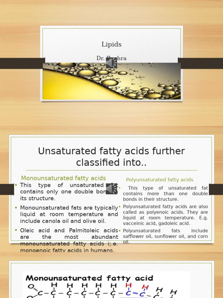 Lecture 9 b (Lipids) | PDF | Polyunsaturated Fat | Fatty Acid