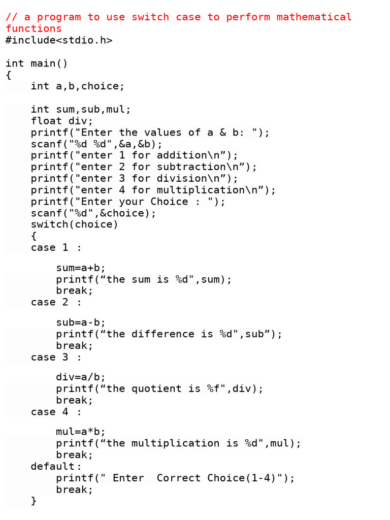 c programs(1) | PDF | Integer (Computer Science) | Computer Engineering c programs(1) | PDF | Integer (Computer Science) | Computer Engineering
