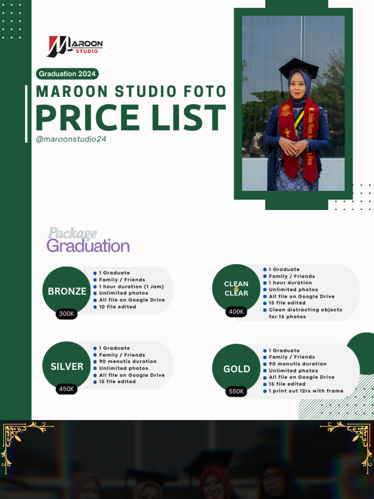 Contoh Price List Foto Wisuda 2024 | PDF