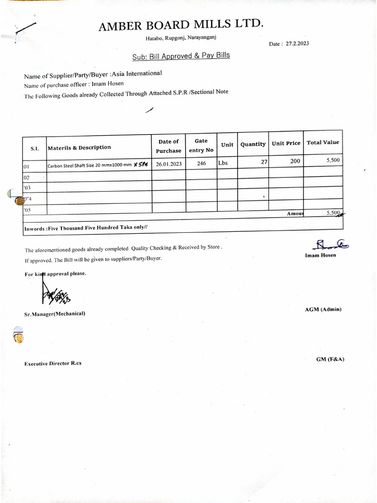 Bill of 26 of Cs Shaft 20x1000 | PDF