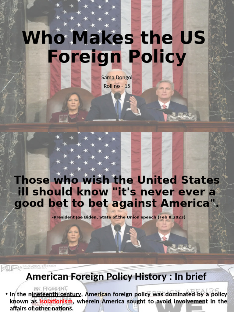 Who Makes The US Foreign Policy | PDF | American Government ...