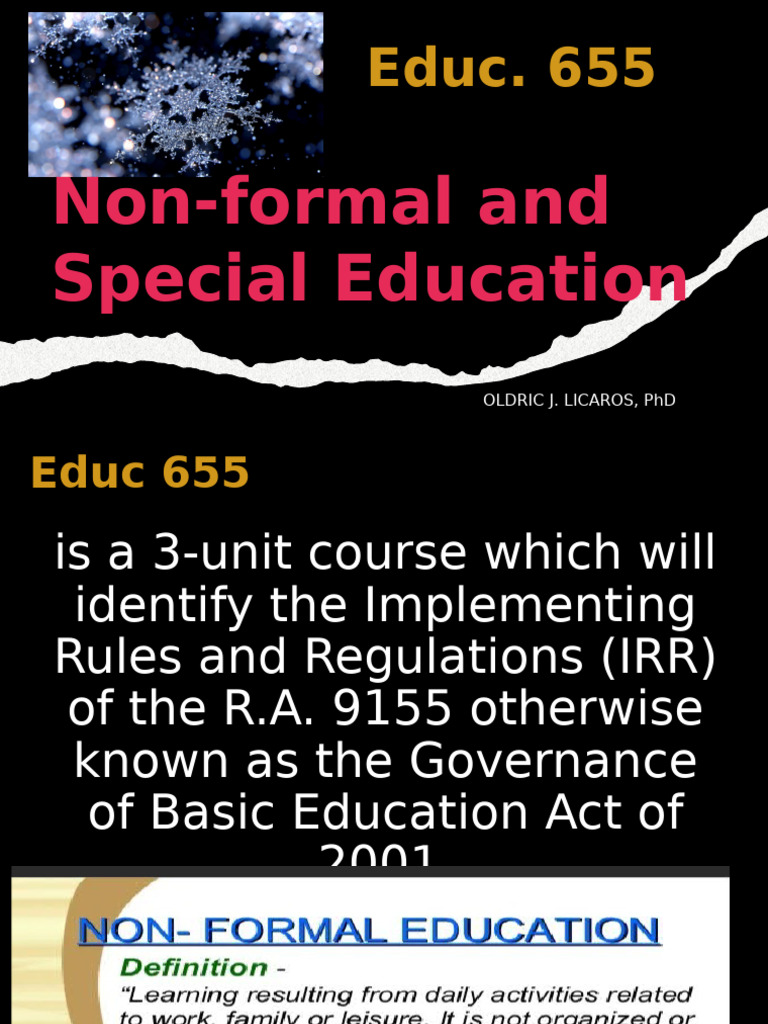 Non-Formal Education Overview and Goals | PDF | Learning | Behavior ...