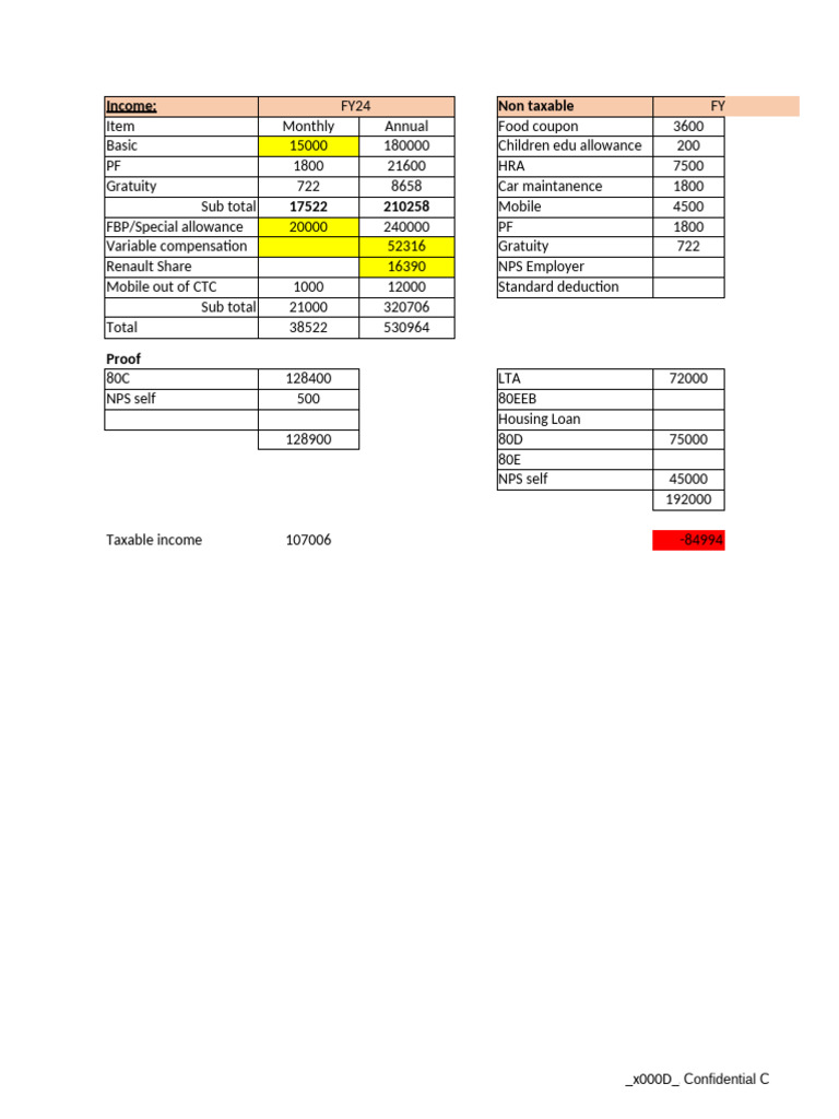 Tax Calculation (Team) | PDF