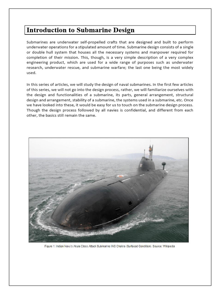 Introduction To Submarine Design | PDF | Buoyancy | Submarines