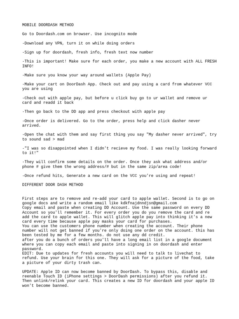 DoorDash Method | PDF