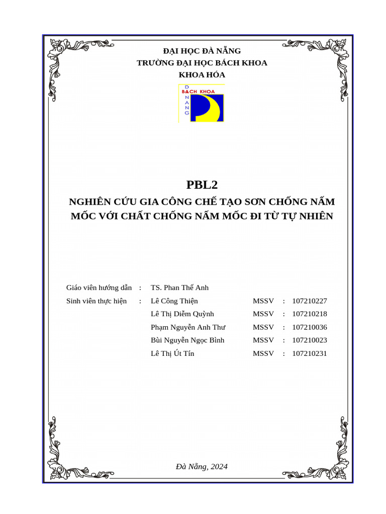 PBL2 Sơn chống nấm mốc 22 10 2024 | PDF