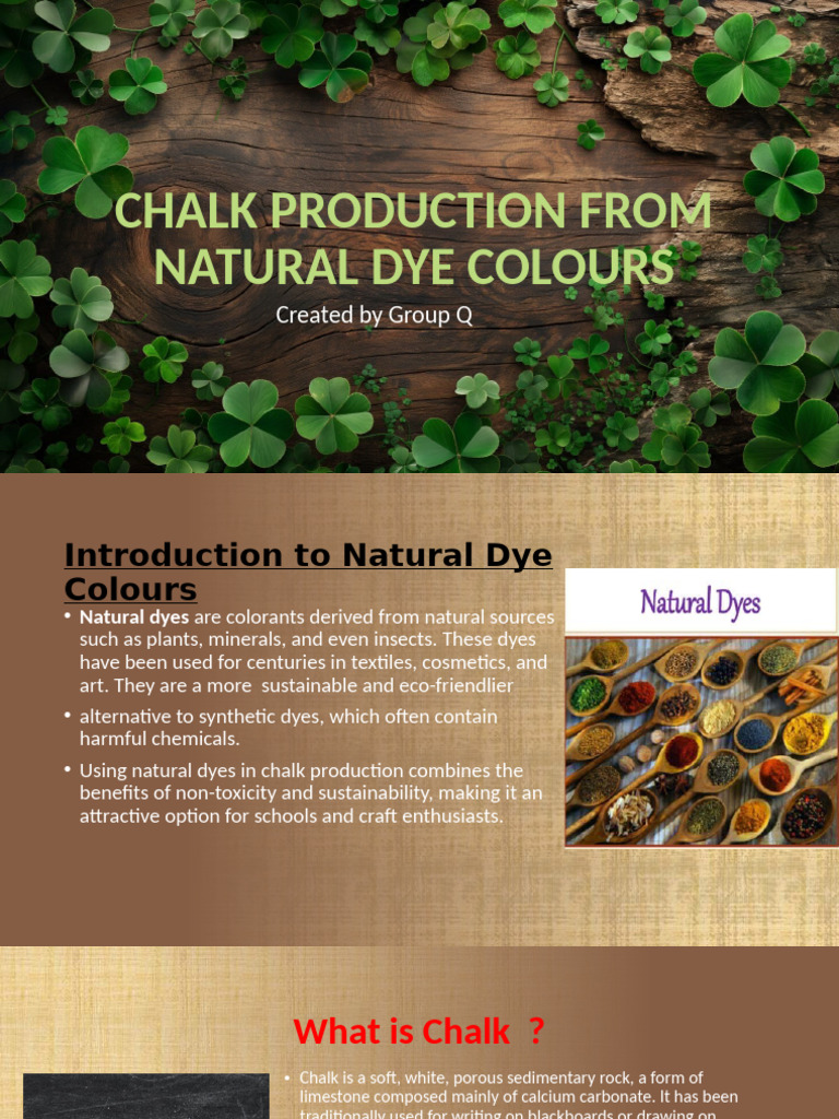 Natural Dye Chalk Production Guide | PDF | Dye | Chalk
