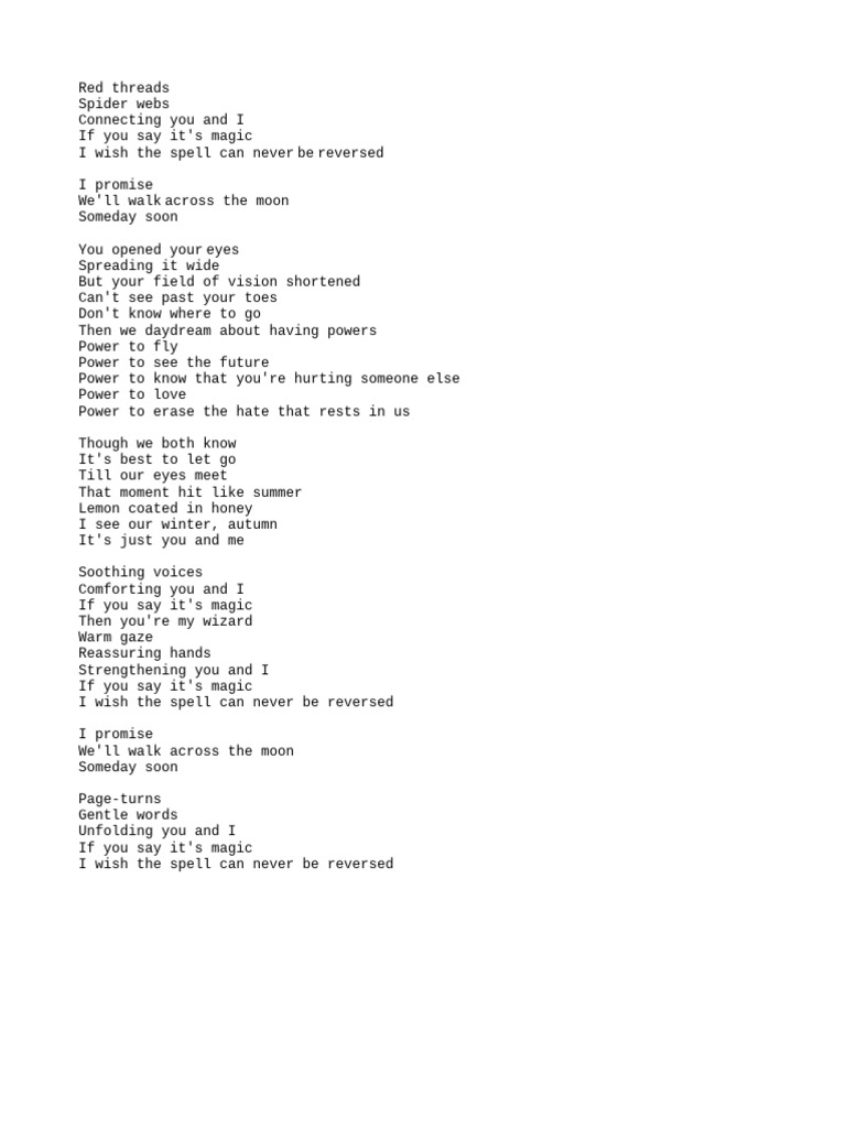 Cast Me A Spell (Lyrics) | PDF