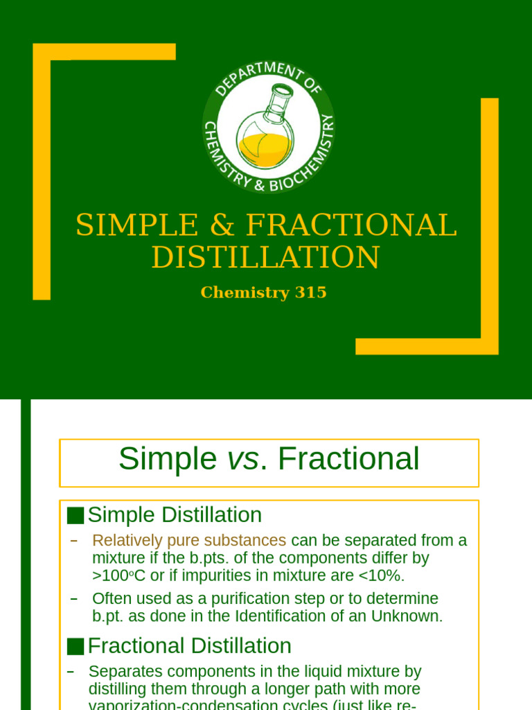 Simple Fractional Distillations Su21 | PDF | Distillation | Analytical ...
