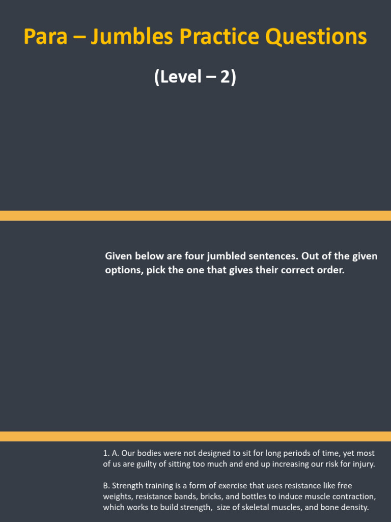 020 SSC para Jumbles Level 2???????? | PDF | Sleep | Circadian Rhythm