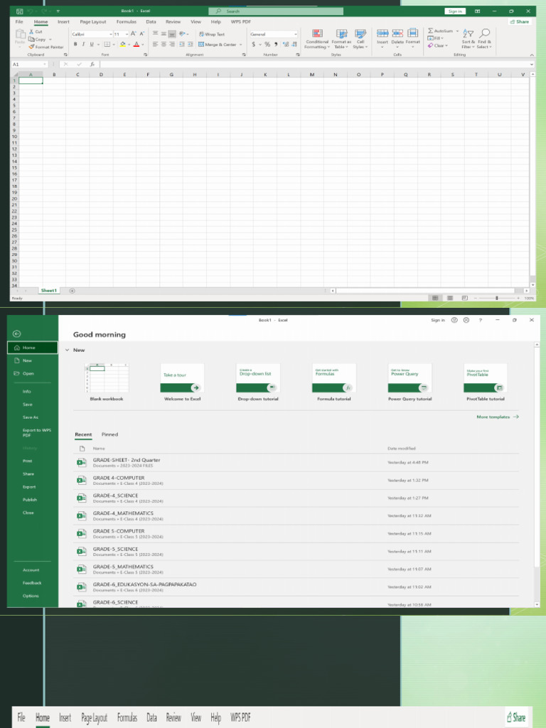 Microsft Excel Parts | PDF