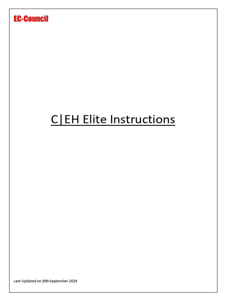 CEHv13 Elite Student Instructions | PDF | Software | Computing