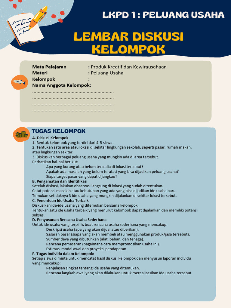 LKPD 2 PELUANG USAHA | PDF