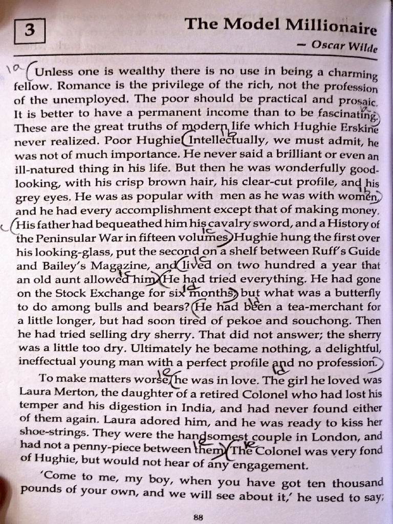 The Model Millionaire - RTC Answers | PDF