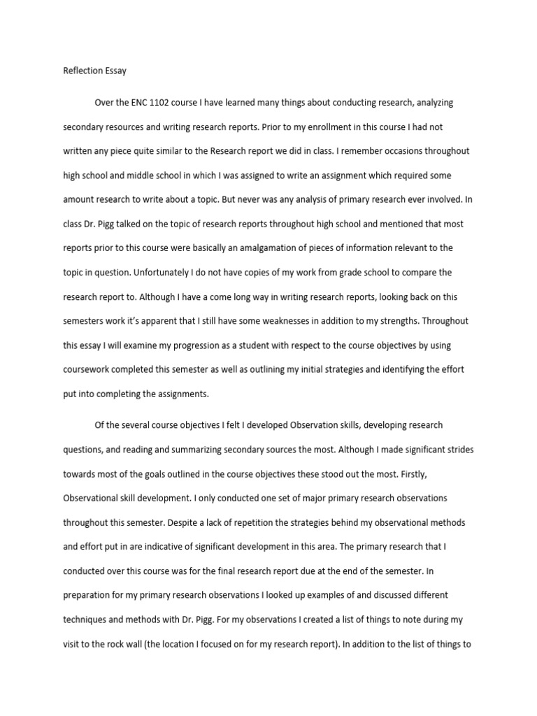 Course Reflection Essay | PDF | Human Communication | Cognition