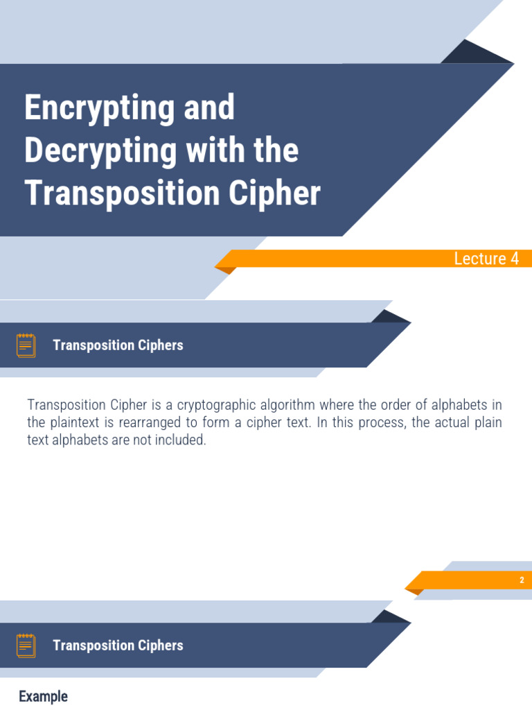Encrypting and Decrypting with the Transposition Cipher | PDF | Cipher | Cryptanalysis