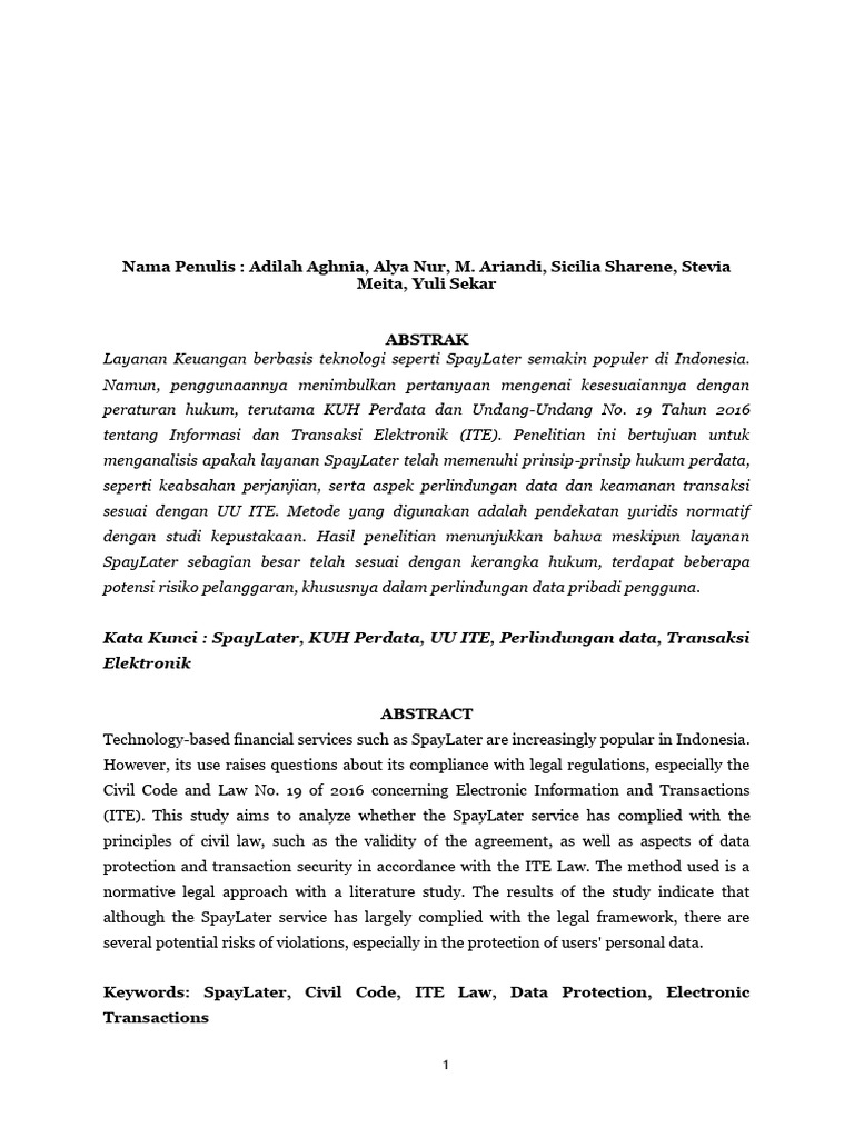 Kesesuaian Layanan SpayLater | PDF