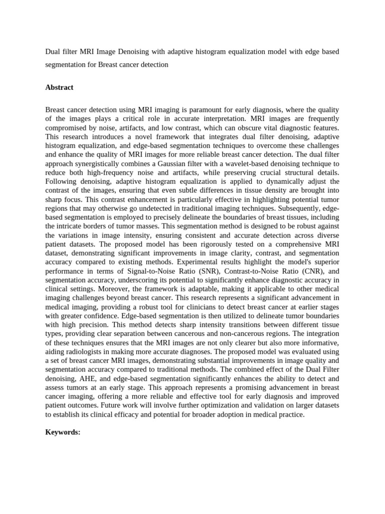 Dual filter MRI Image Denoising with adaptive histogram equalization ...