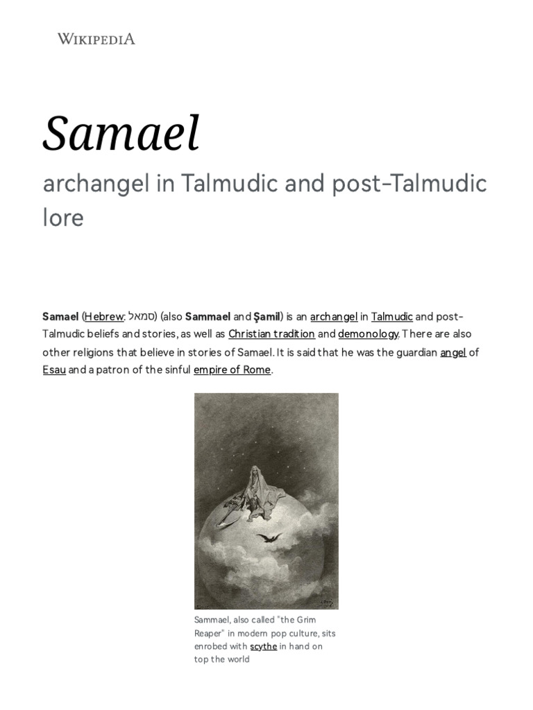 Samael: Archangel and Angel of Death | PDF | Religious Belief And Doctrine
