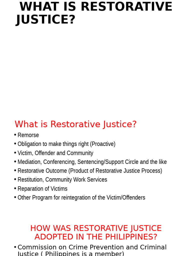 Restorative Justice CA3C. Final | PDF | Restorative Justice | Probation