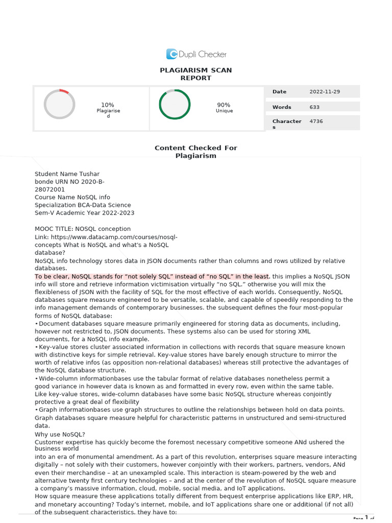 Plag 2 | PDF | No Sql | Databases