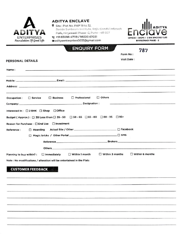 Enquiry Form Page-0001 | PDF