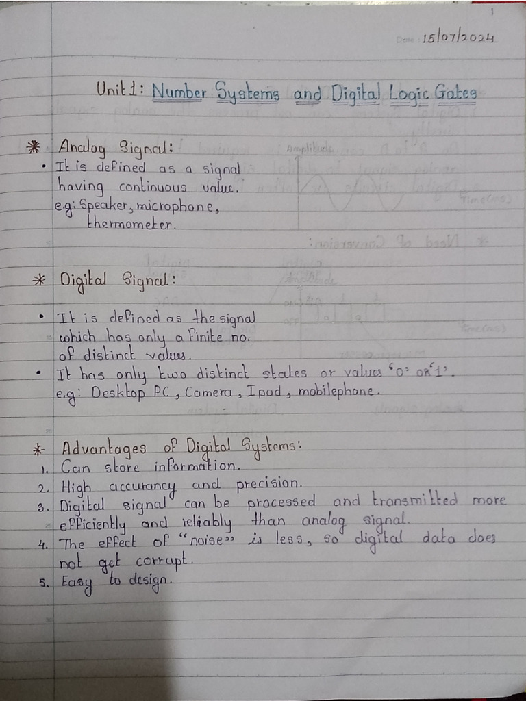 Number System and Digital Logic Gates Notes | PDF