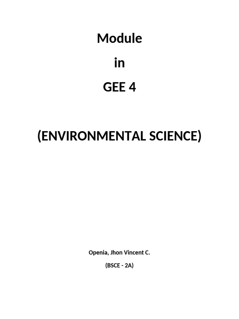 Marcelino Julex BSCE 2A GEE4 MOD 3 | PDF | Ecosystem | Forests