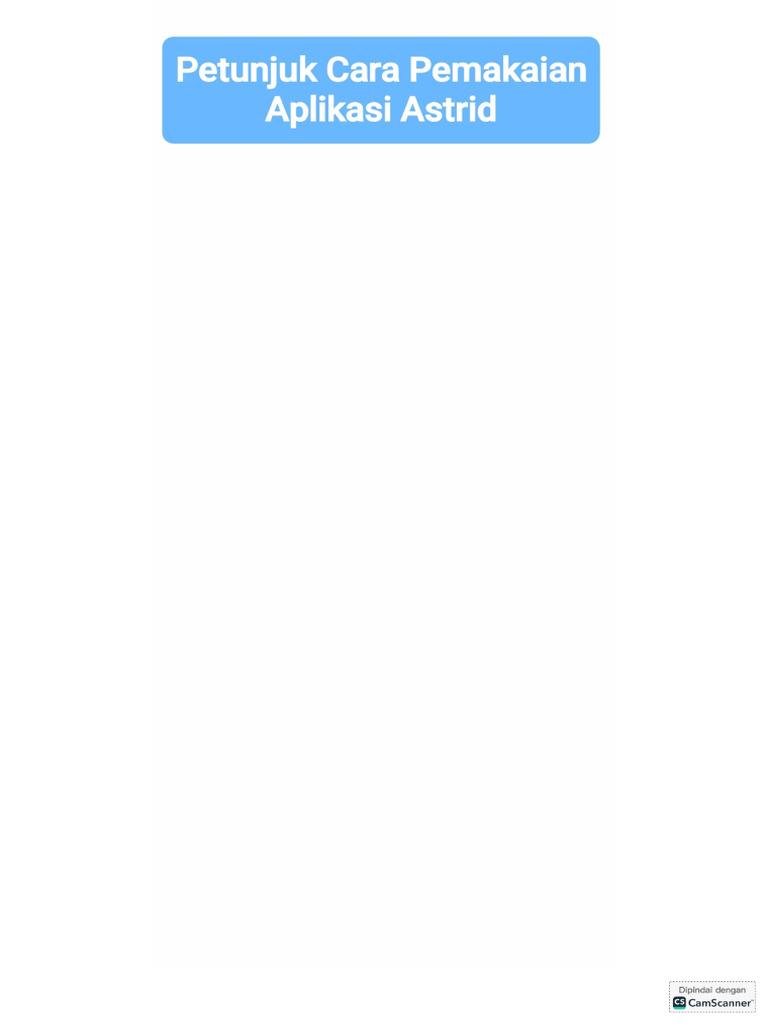 Cara Pakai Aplikasi ASTRID | PDF
