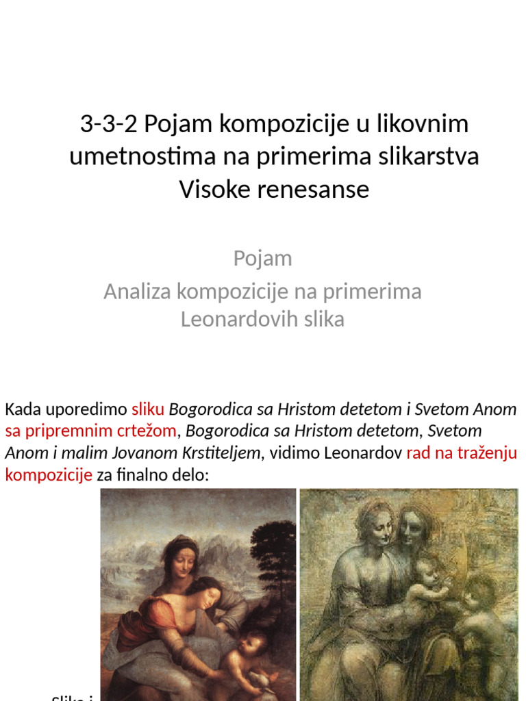 3 3 2 Pojam Kompozicije U Likovnim Umetnostima | PDF