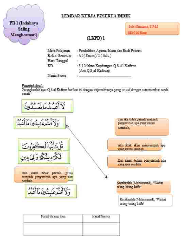 LKPD PAI KELAS 6 GENTI 2024_11zon | PDF