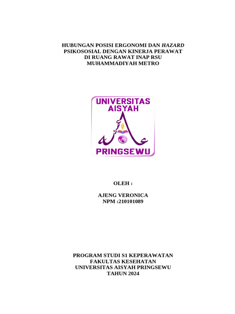 PROPOSAL SKRIPSI AJENG VERONICA Revisi 1 | PDF