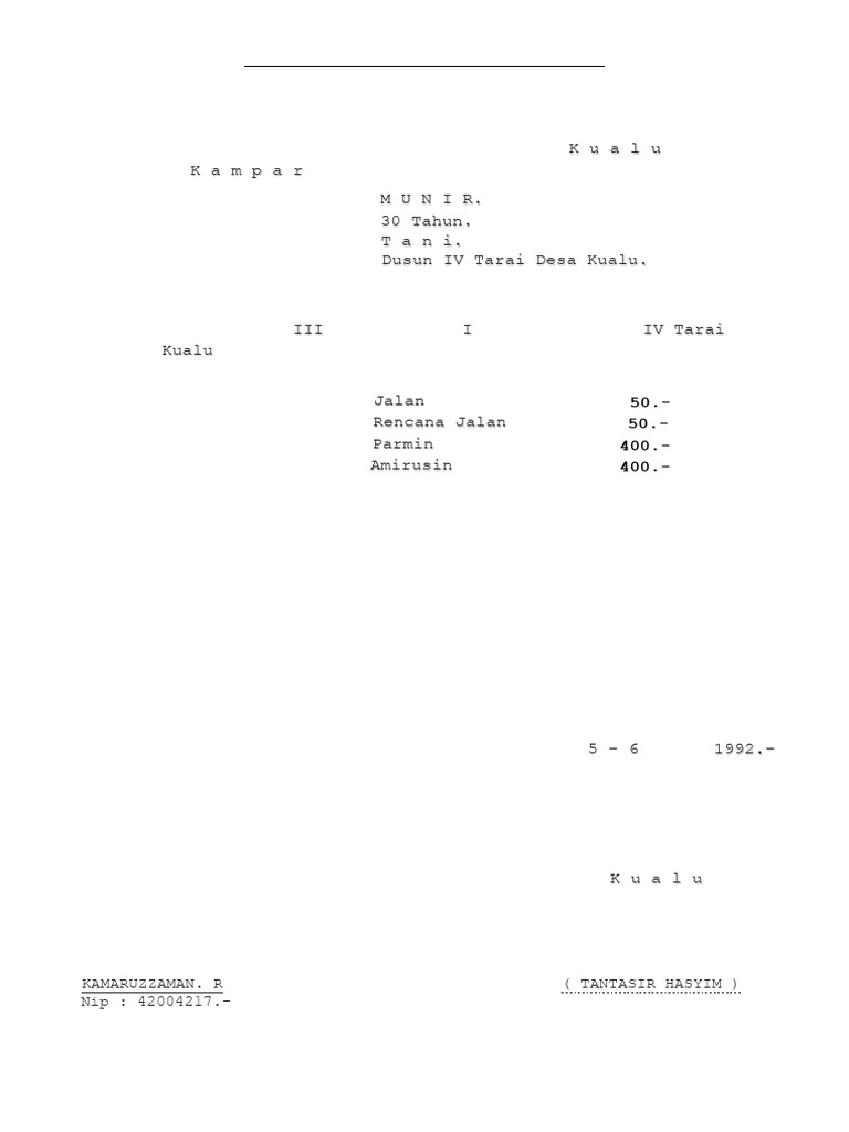 Surat Ganti Rugi | PDF