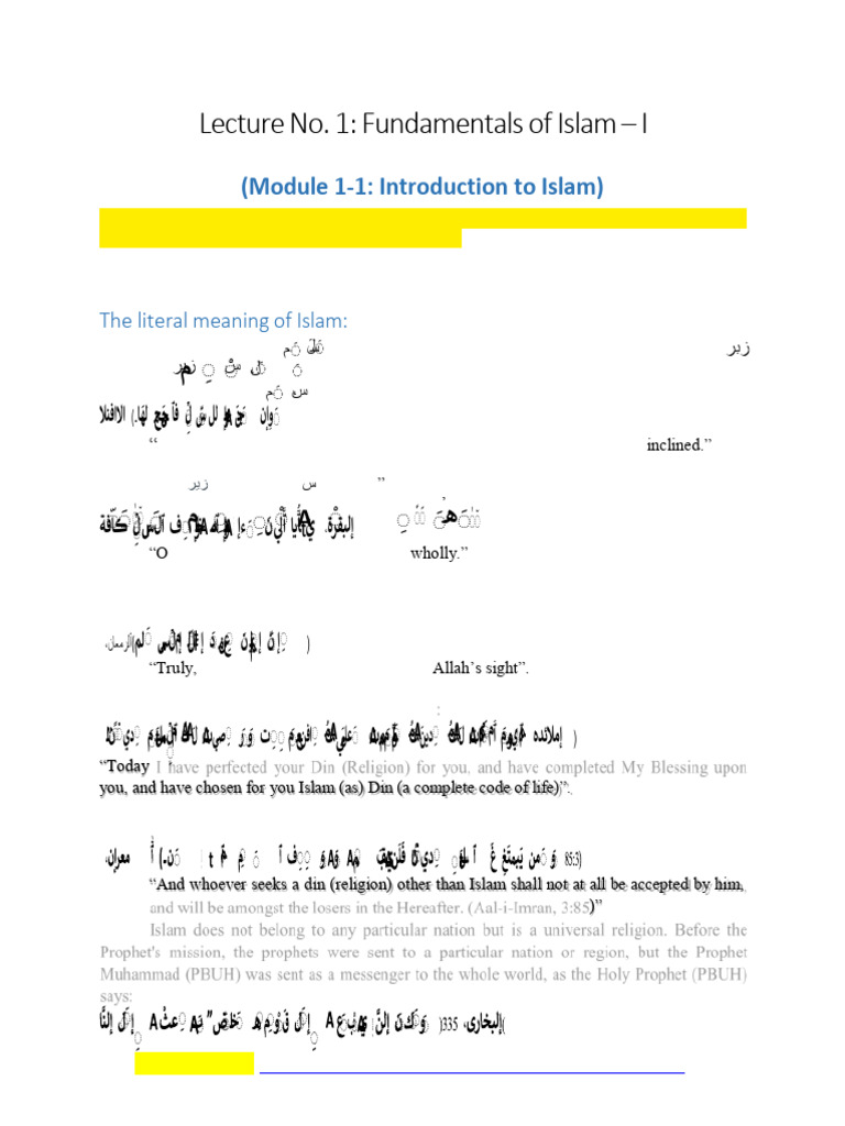 Isl202 Handouts Lecture - 1 To 15 - (English) - by Student Info 5 | PDF | Prophets And ...