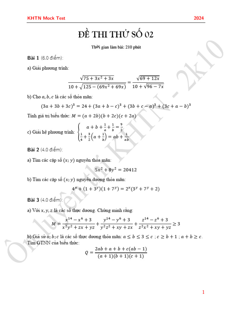 Ks02-Tháng 11-L P 9 KHTN A01 | PDF