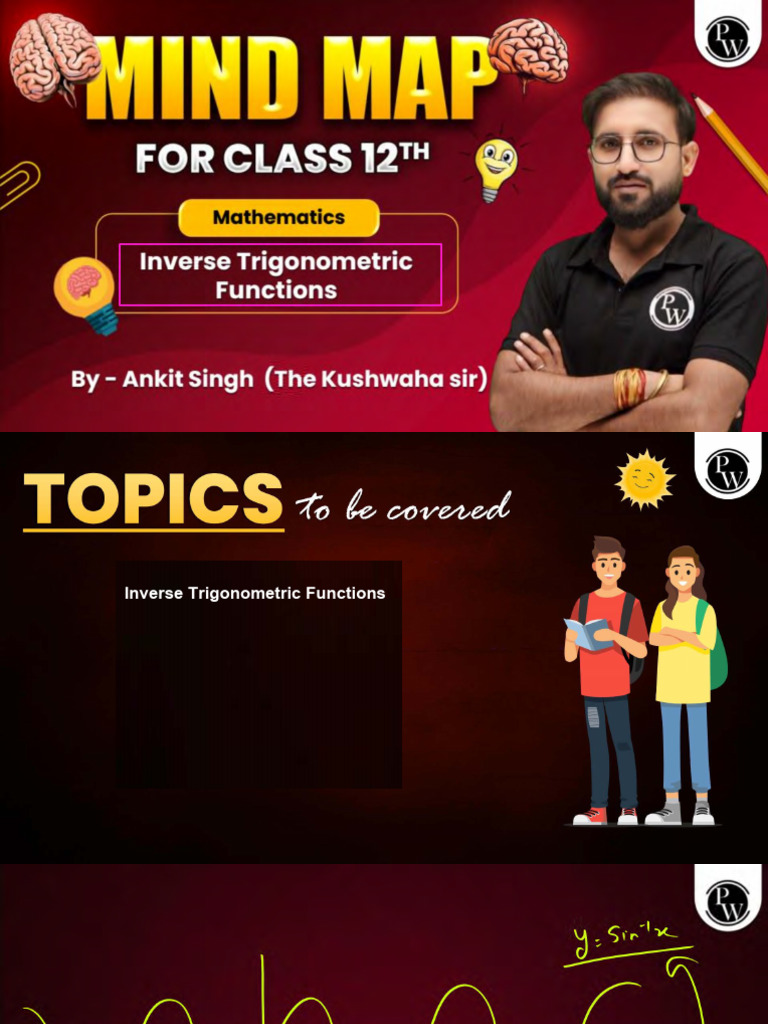 Inverse Trigonometric Functions - Class Notes - Class 12th Mind Map ...
